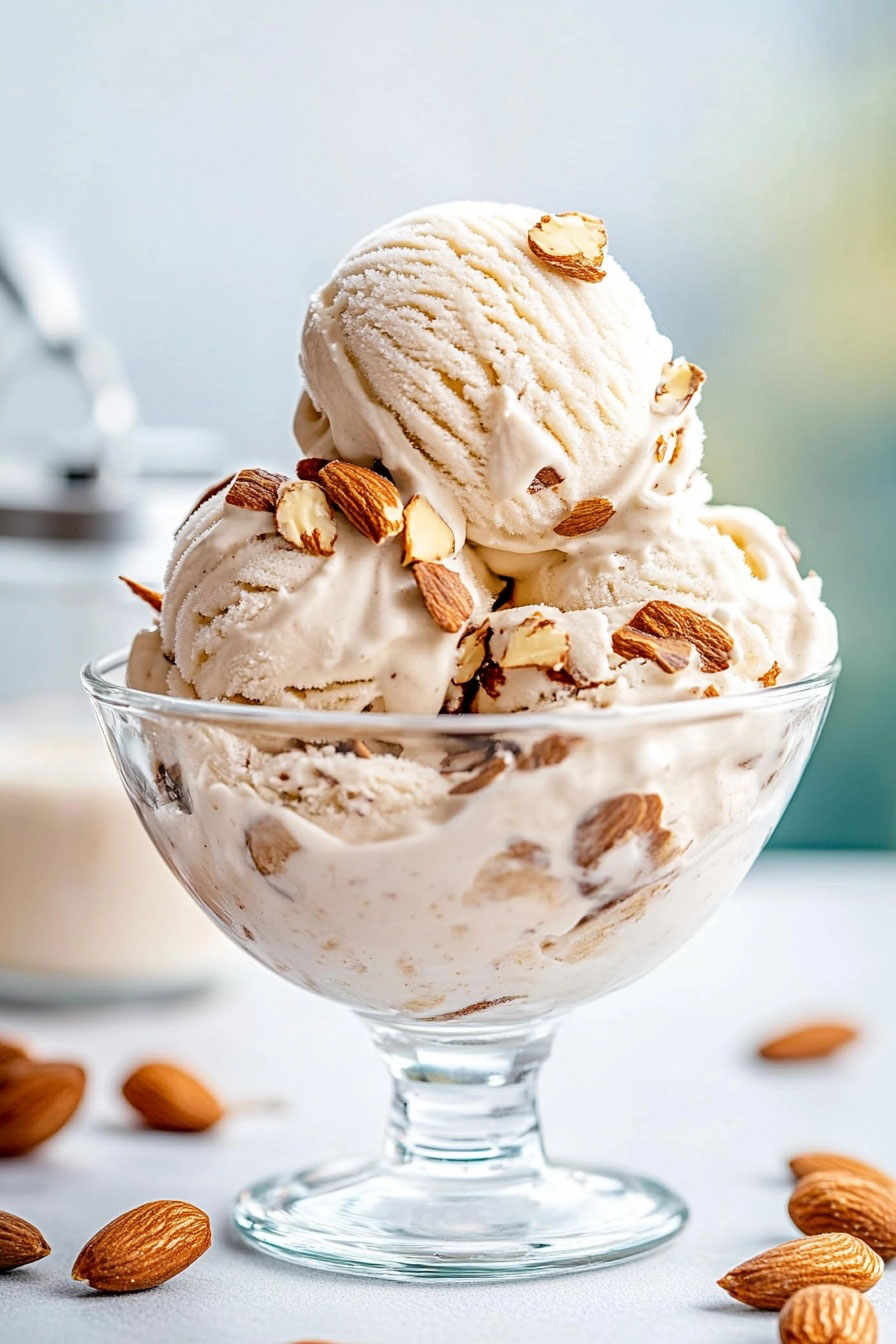 Homemade Almond Milk Ice Cream - Vegan & Simple