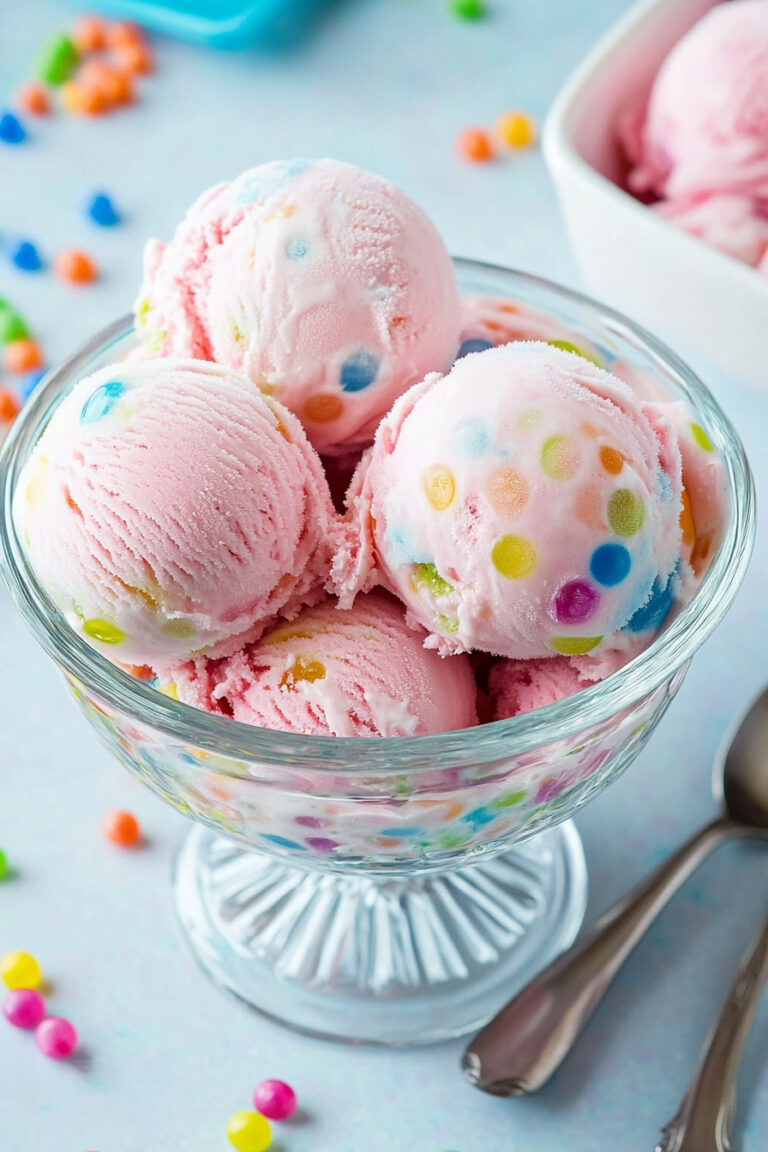 Homemade Bubblegum Ice Cream Delight