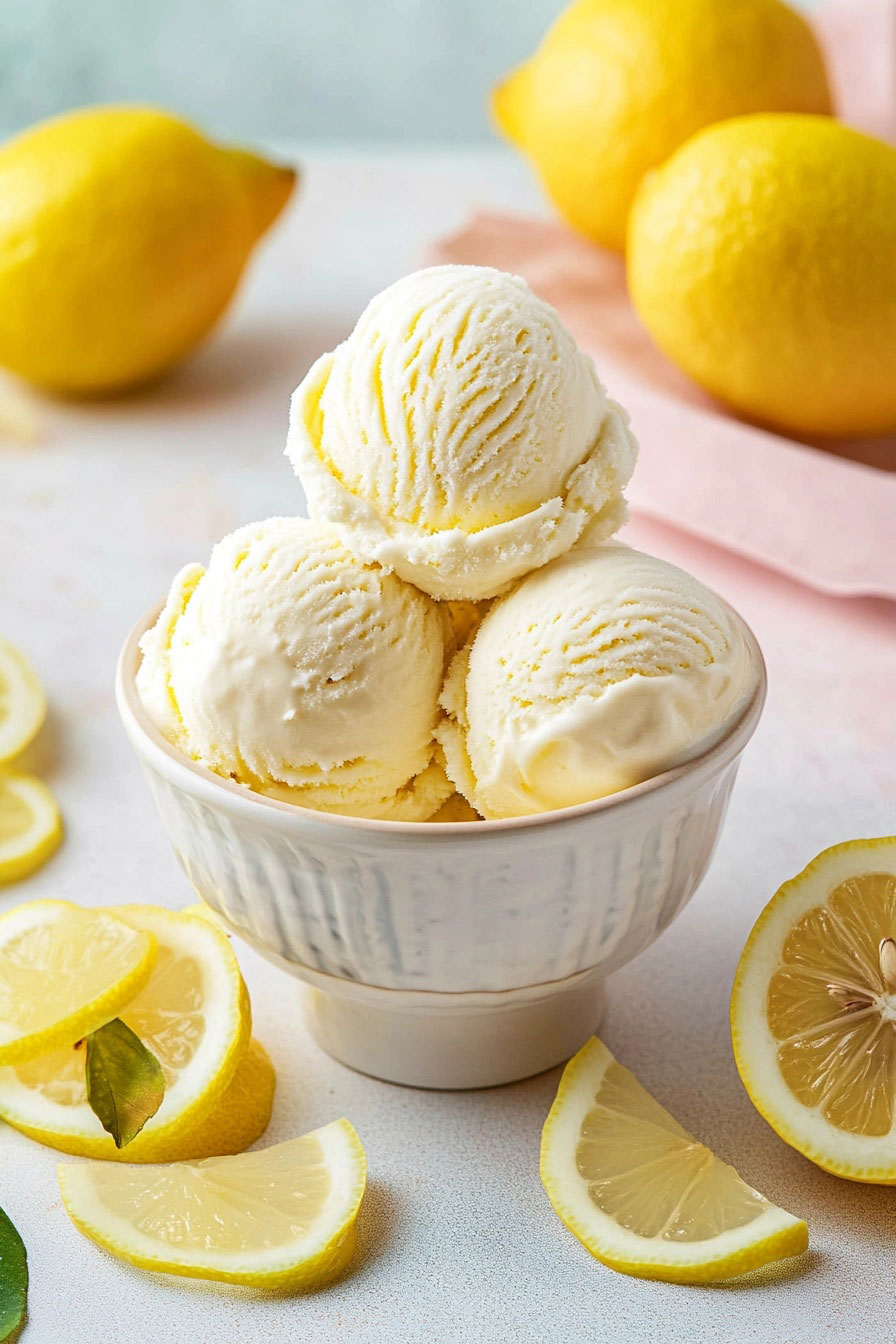 Lemon Ice Cream - Ice Cream In