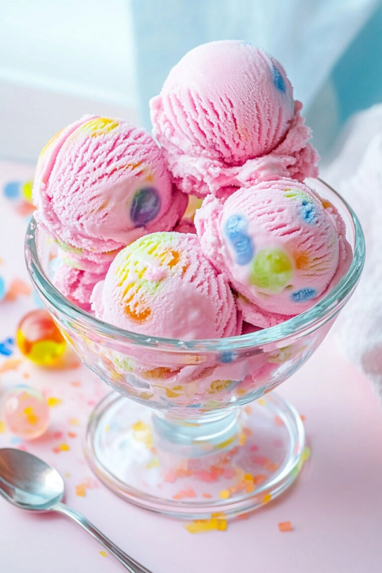 Homemade Bubblegum Ice Cream Delight