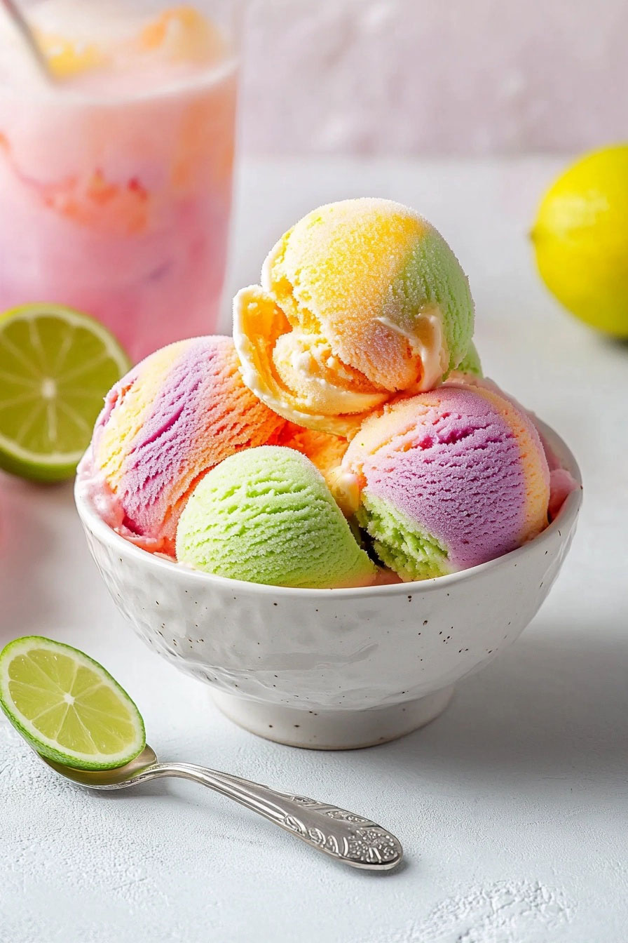 Rainbow Sherbet - Ice Cream In