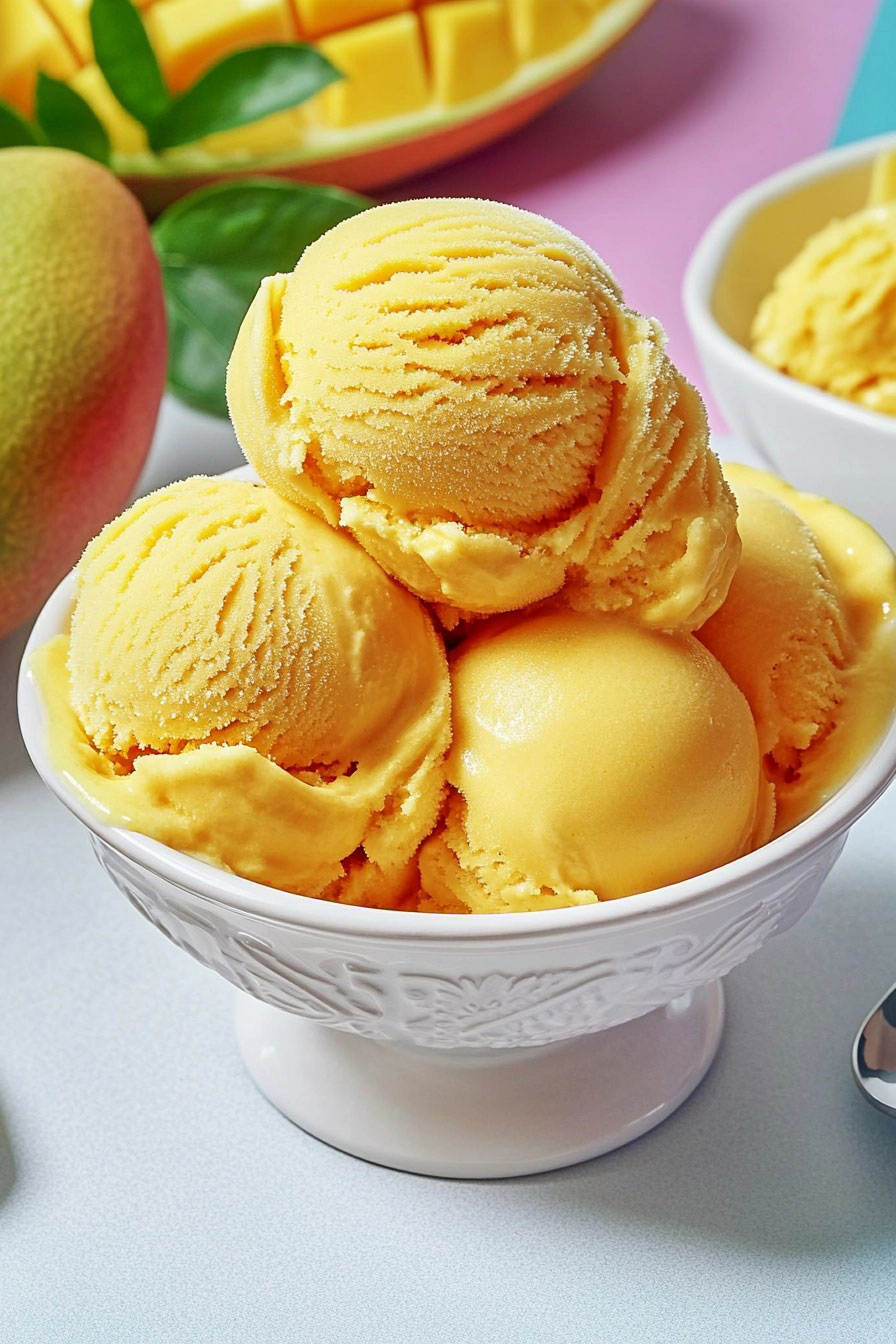 Homemade Mango Gelato Recipe | Tropical Ice Cream Treat