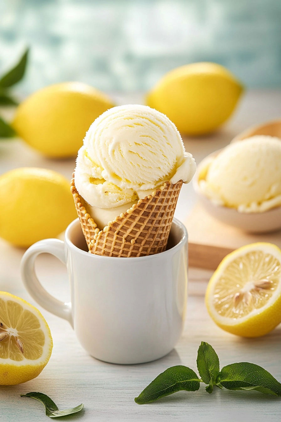 Lemon Ice Cream - Ice Cream In