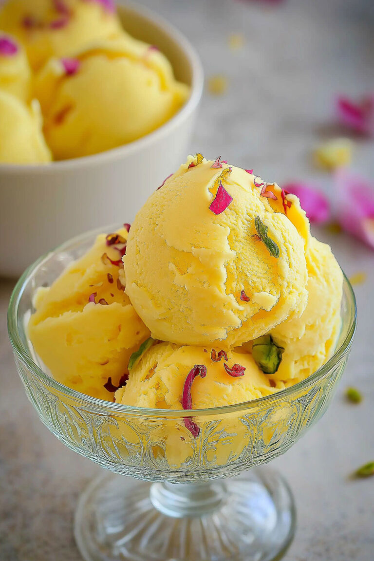 Persian Saffron Ice Cream Recipe | Creamy & Aromatic