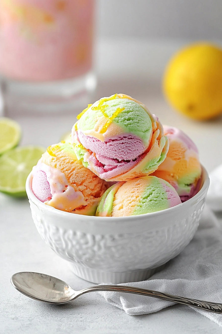 Rainbow Sherbet - Ice Cream In