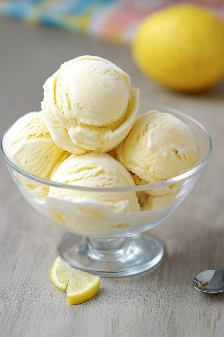 Lemon Custard Ice Cream Recipe | Creamy & Refreshing