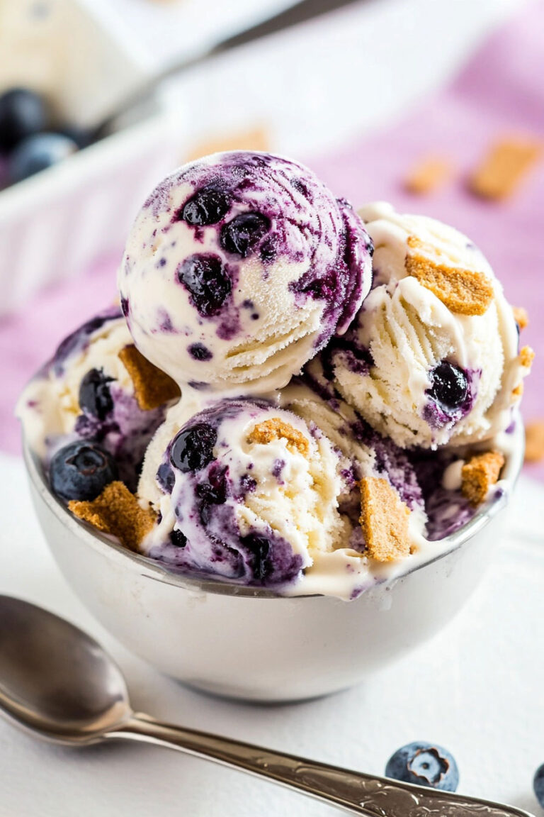 Blueberry Cheesecake Ice Cream Recipe