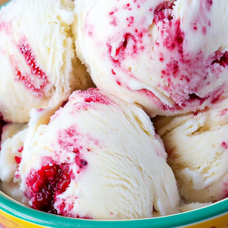 Raspberry White Chocolate Ice Cream Recipe | Easy & Creamy