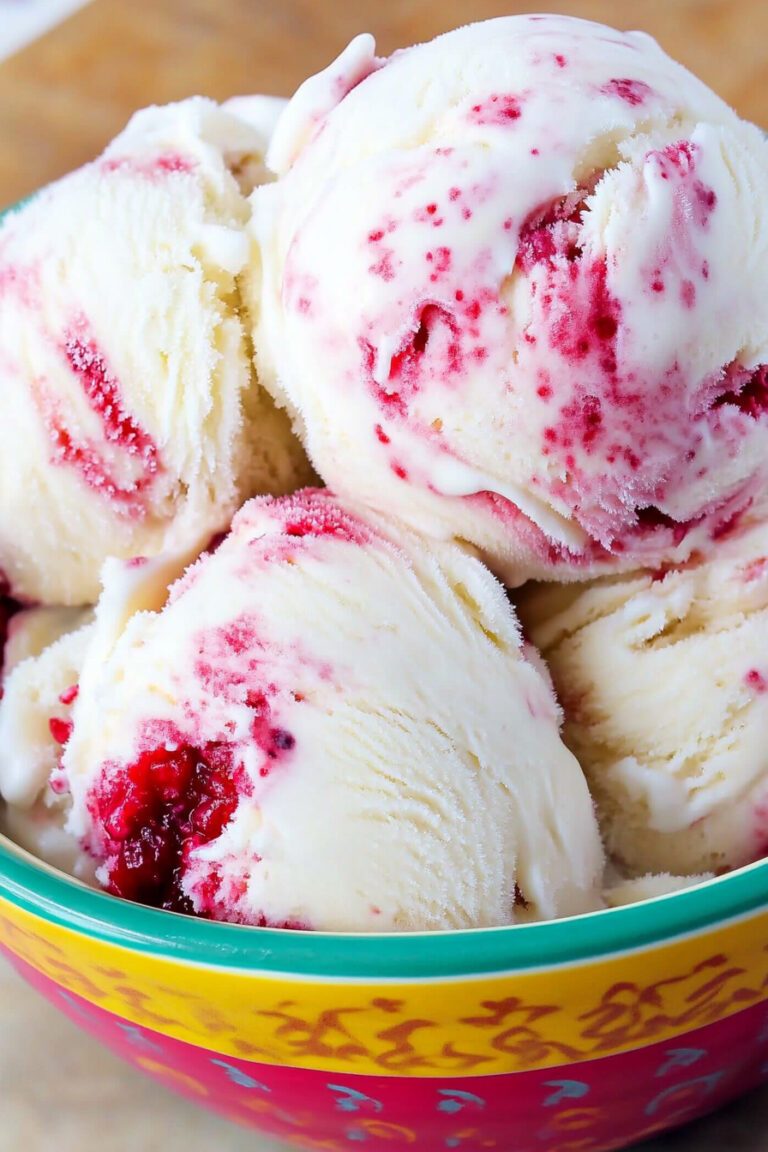 Raspberry White Chocolate Ice Cream Recipe | Easy & Creamy