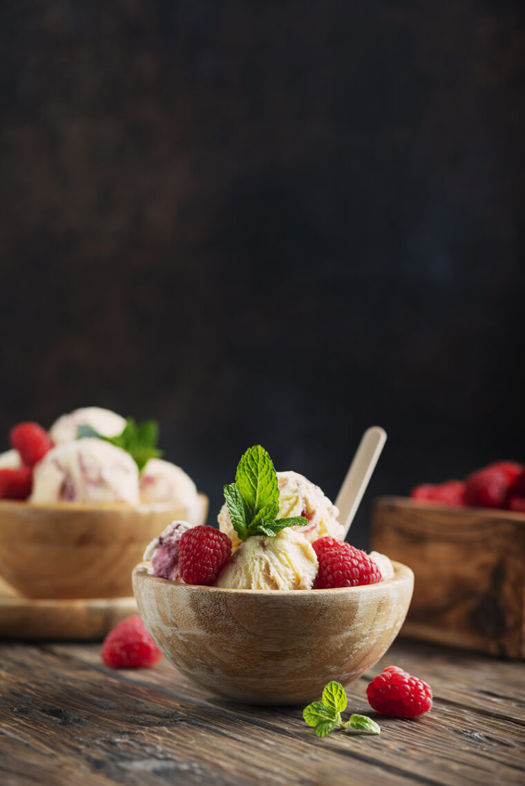 Vanilla Raspberry Ice Cream Recipe | Easy Summer Dessert