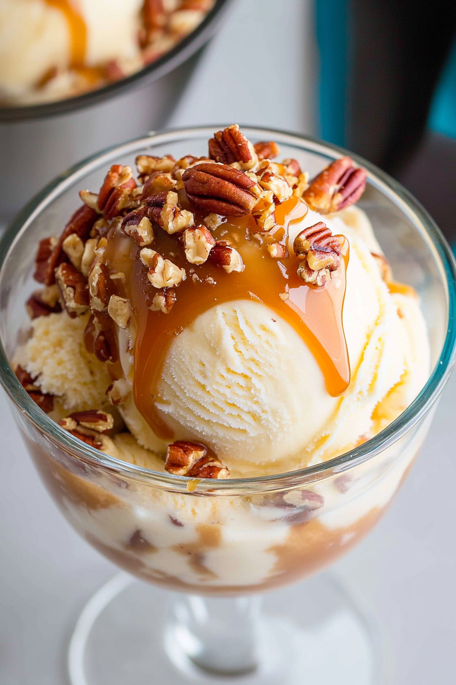 Homemade Butter Pecan Ice Cream with Ninja Creami