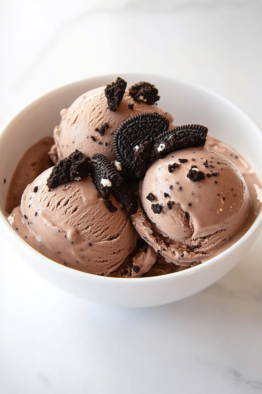 Homemade Caramel Mocha Oreo Ice Cream Recipe