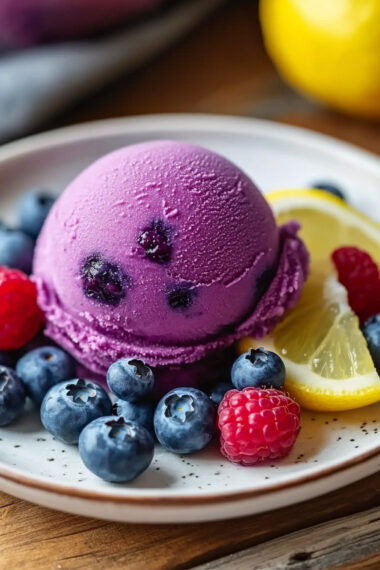 Blueberry Lemon Sorbet Recipe | Easy Ninja Creami Dessert