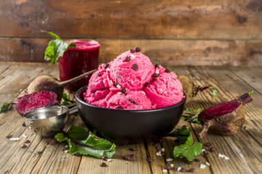 Vegan Beetroot Ice Cream with Chocolate Chips | Easy Recipe