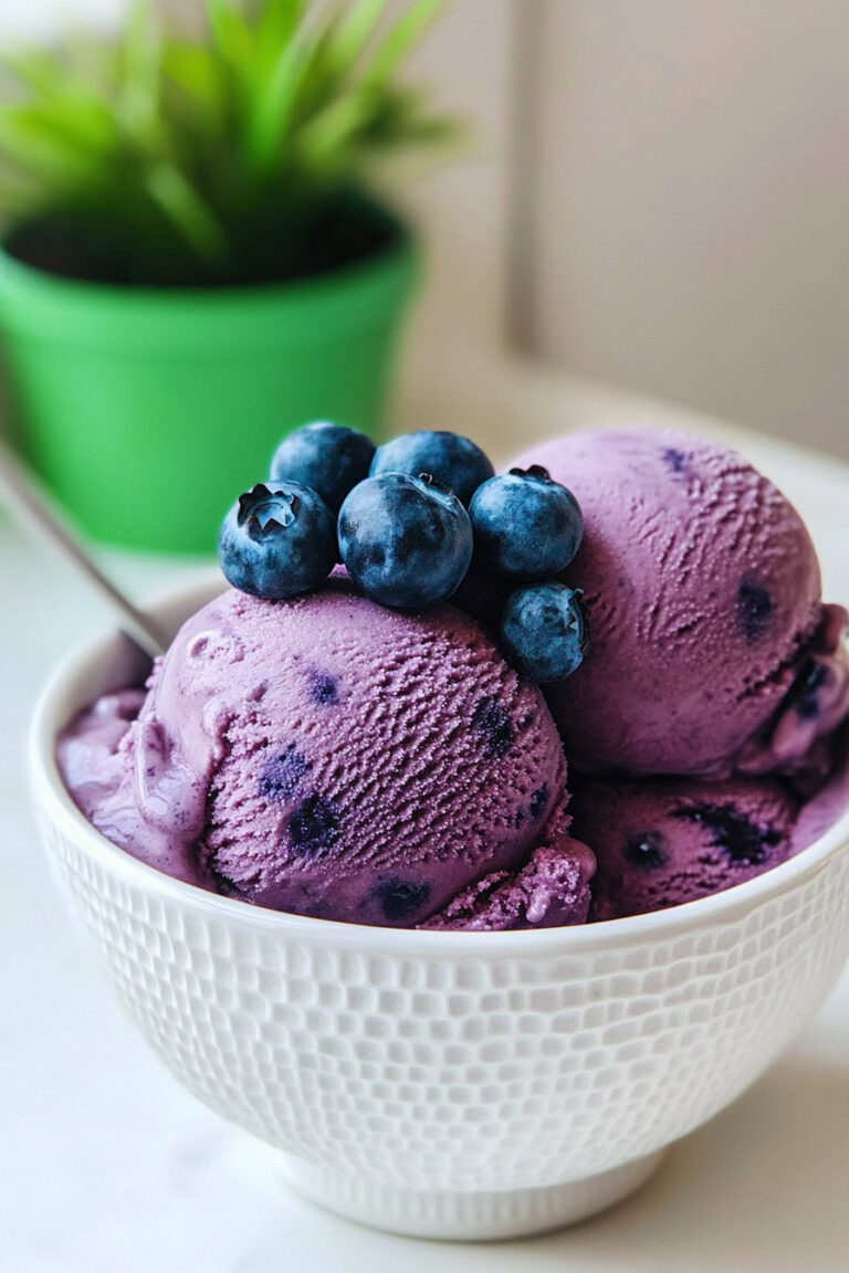 Ninja Creami Blueberry Ice Cream - Easy & Delicious