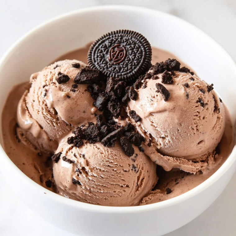 Homemade Caramel Mocha Oreo Ice Cream Recipe