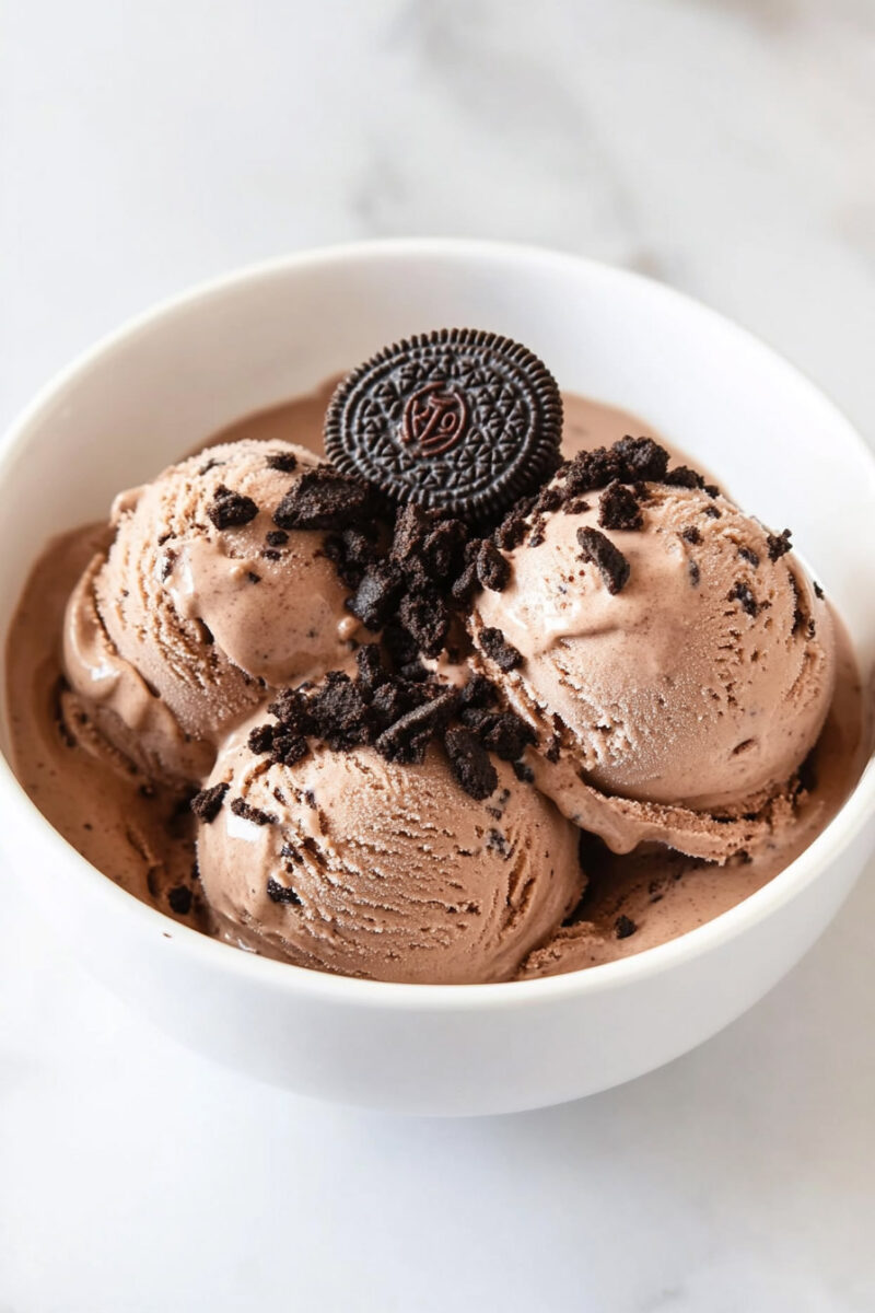 Homemade Caramel Mocha Oreo Ice Cream Recipe