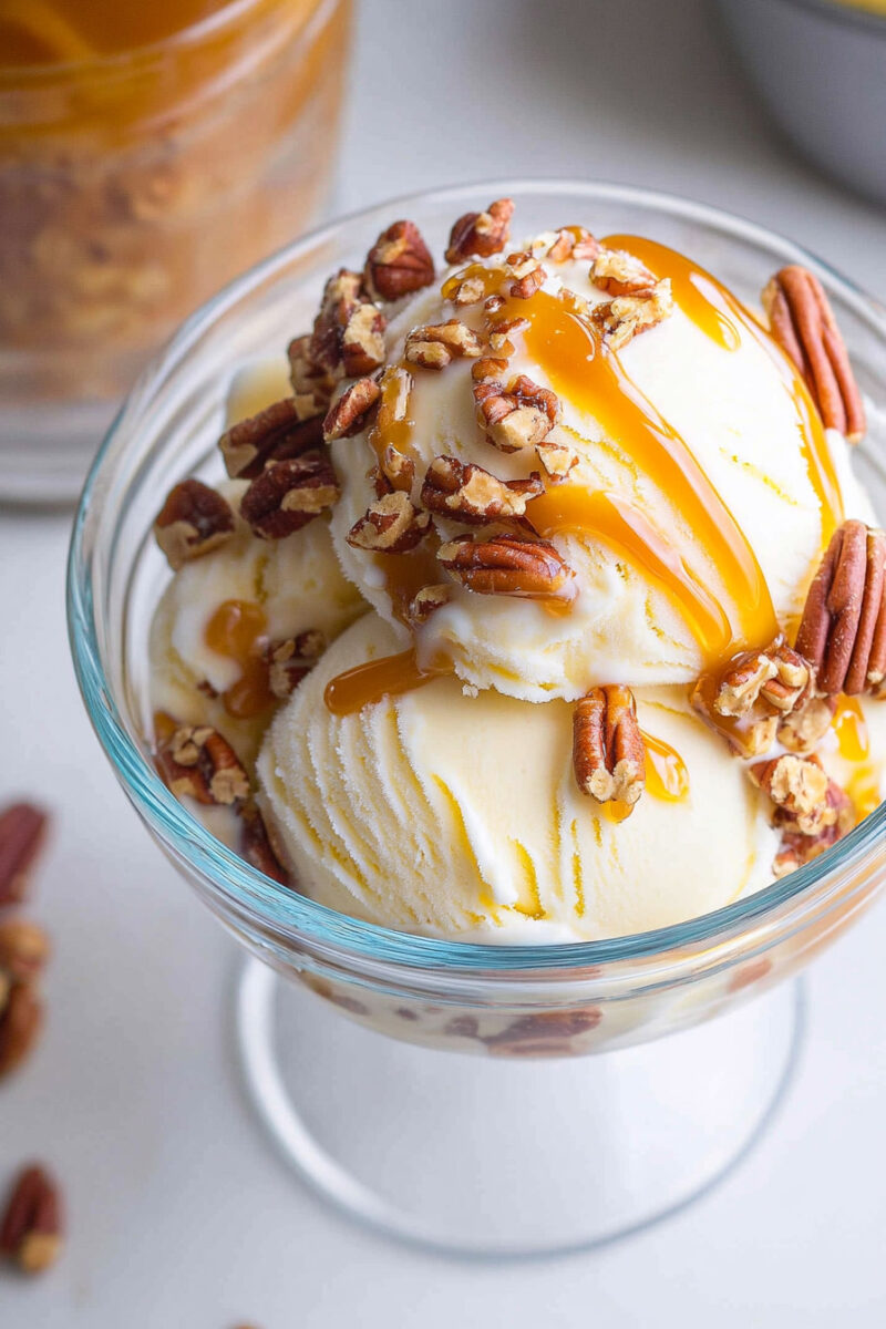 Homemade Butter Pecan Ice Cream with Ninja Creami