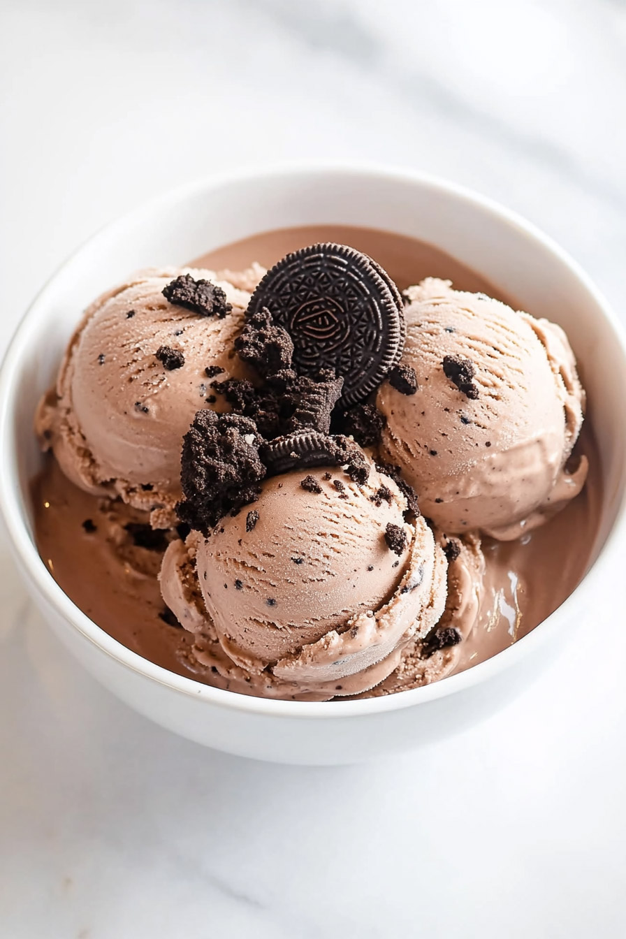Homemade Caramel Mocha Oreo Ice Cream Recipe