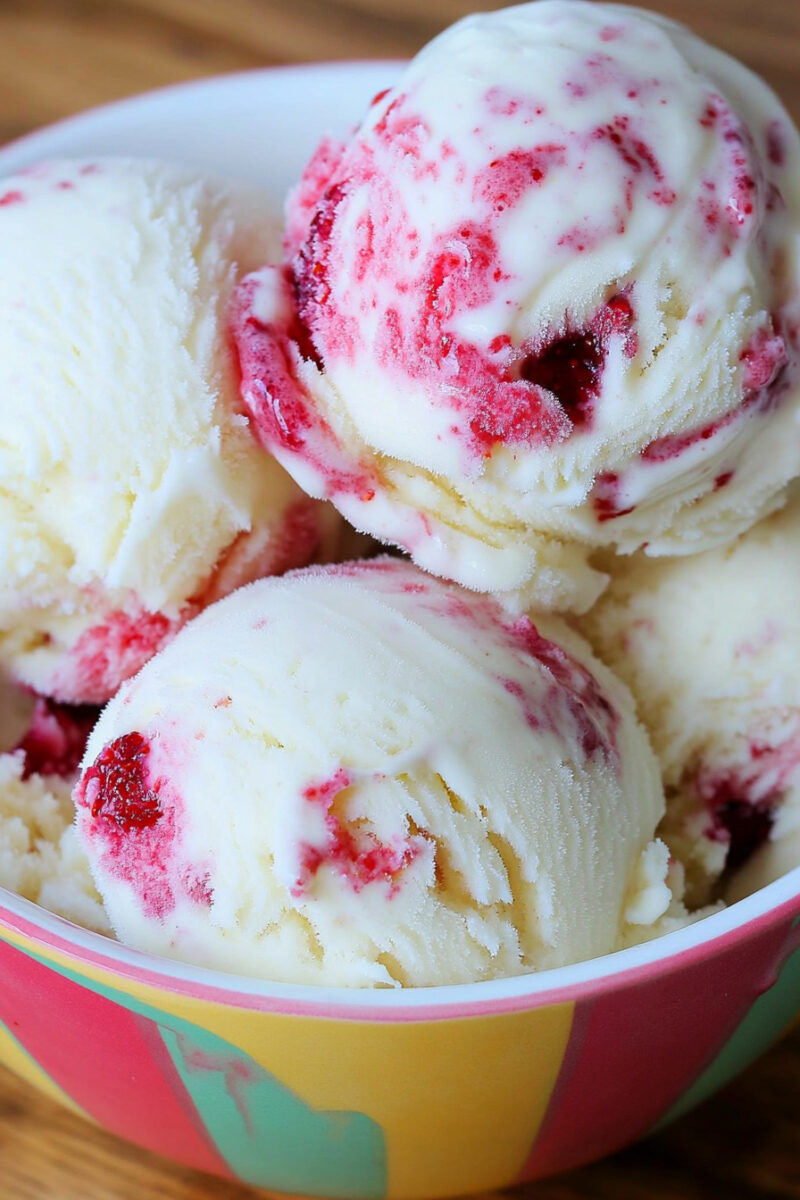Raspberry White Chocolate Ice Cream Recipe | Easy & Creamy