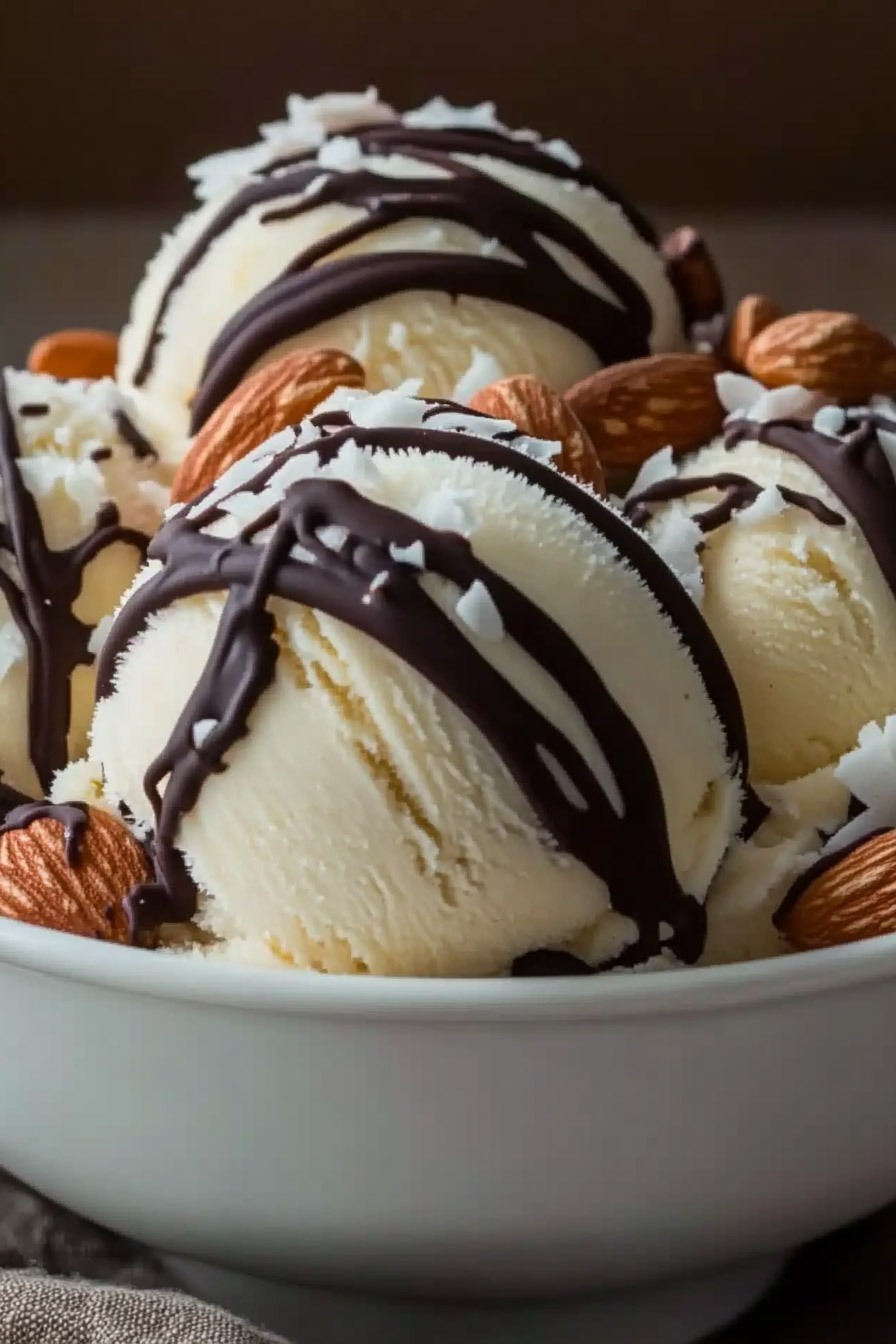 Homemade Almond Joy Ice Cream | Easy Ninja Creami Recipe