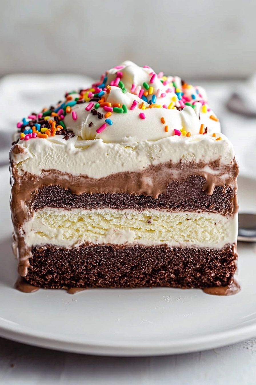 No-Bake Ice Cream Sheet Cake