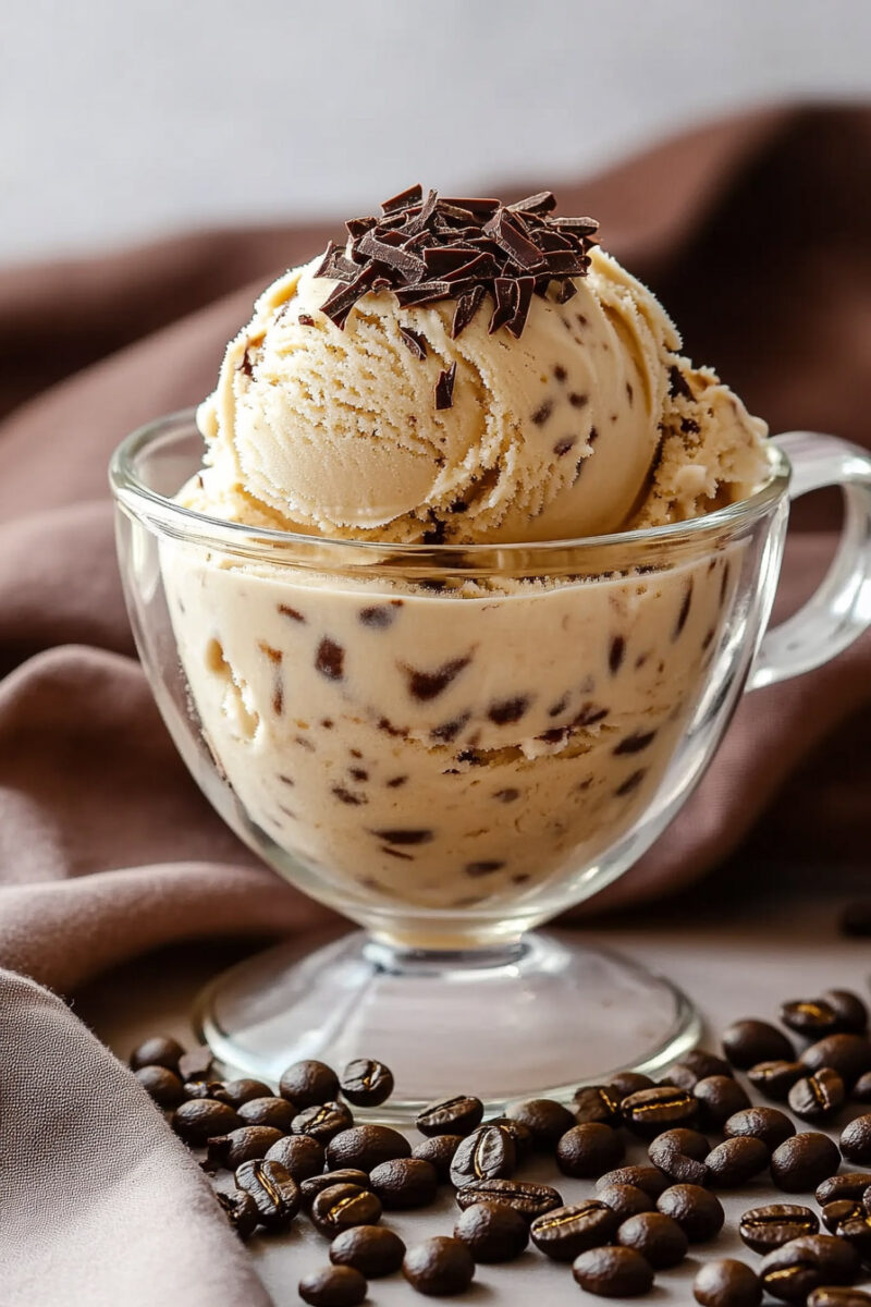 Homemade Coffee Ice Cream Without a Machine