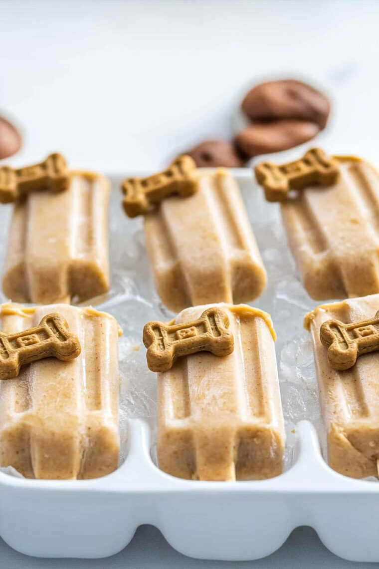 Peanut Butter Dog Popsicles - Ice Cream In